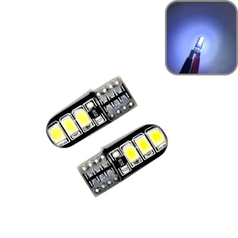 Par De Lâmpada Led T10 Pingo 6 Leds 8000k Mini Meia Luz 12v | Shopee Brasil