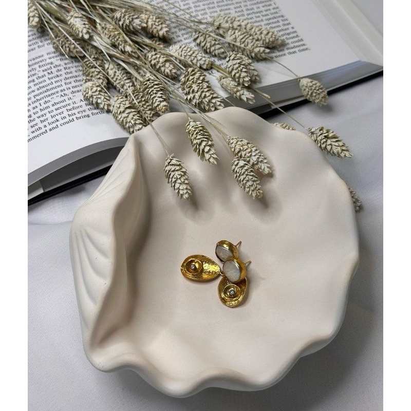 Bandeja Decorativa Concha G Grande Minimalista Aesthetic Gesso ...