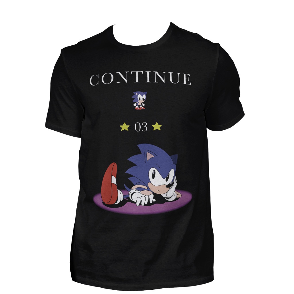 Camiseta Unissex Sonic Continue.. Sc10 | Shopee Brasil