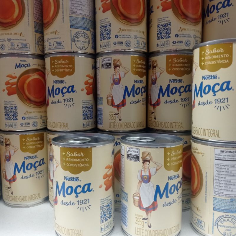 Leite Condensado MOÇA integral - KIT COM 3 - Lata leite moca Nestlé ...