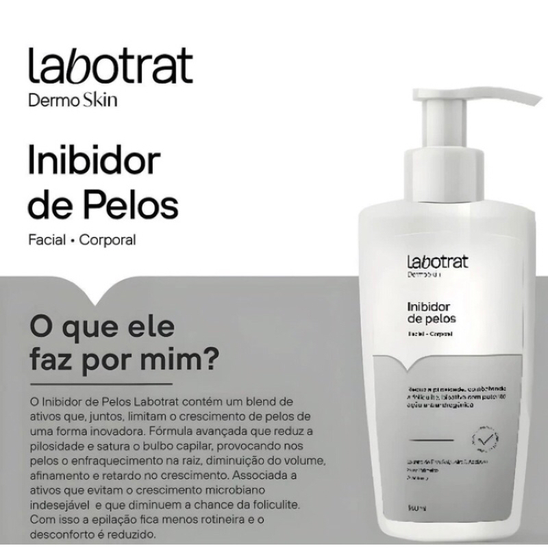 Kit Clareador Com Inibidor de Pelos Labotrat Para Axila, Virilha, Rosto ...