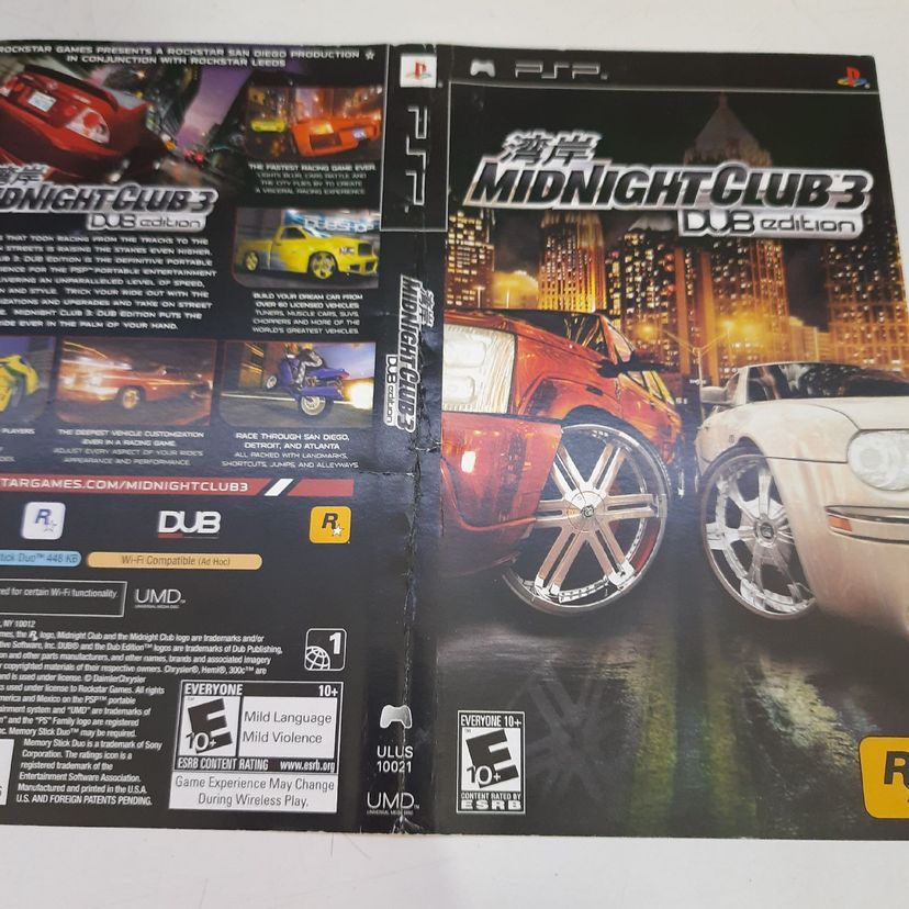 Encarte Midnight Club 3 Psp Playstation | Shopee Brasil