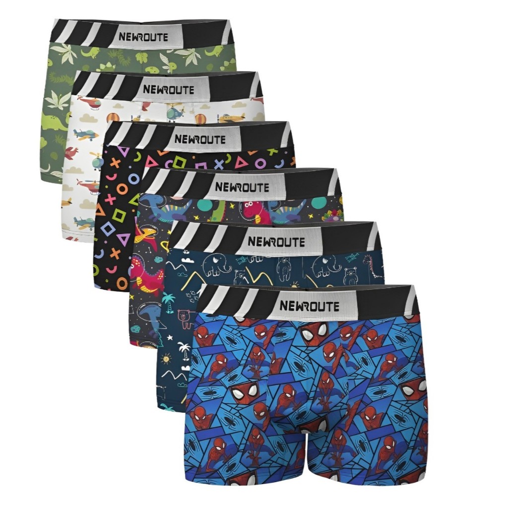 Kit 5 Cueca Infantil Boxer Cueca Box Menino | Shopee Brasil