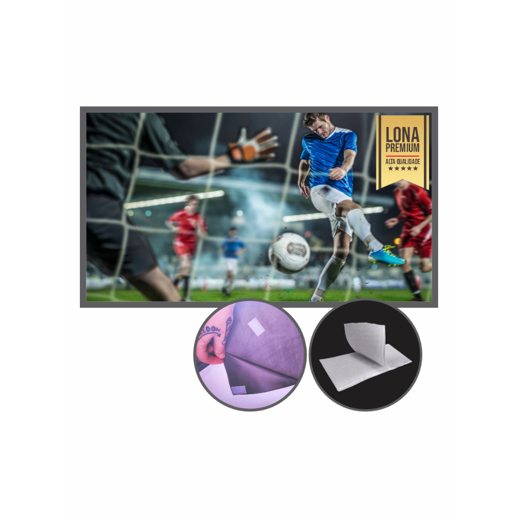 Telão de Projeção 120 Polegadas Lona Dobrável Projetor com Velcro ...