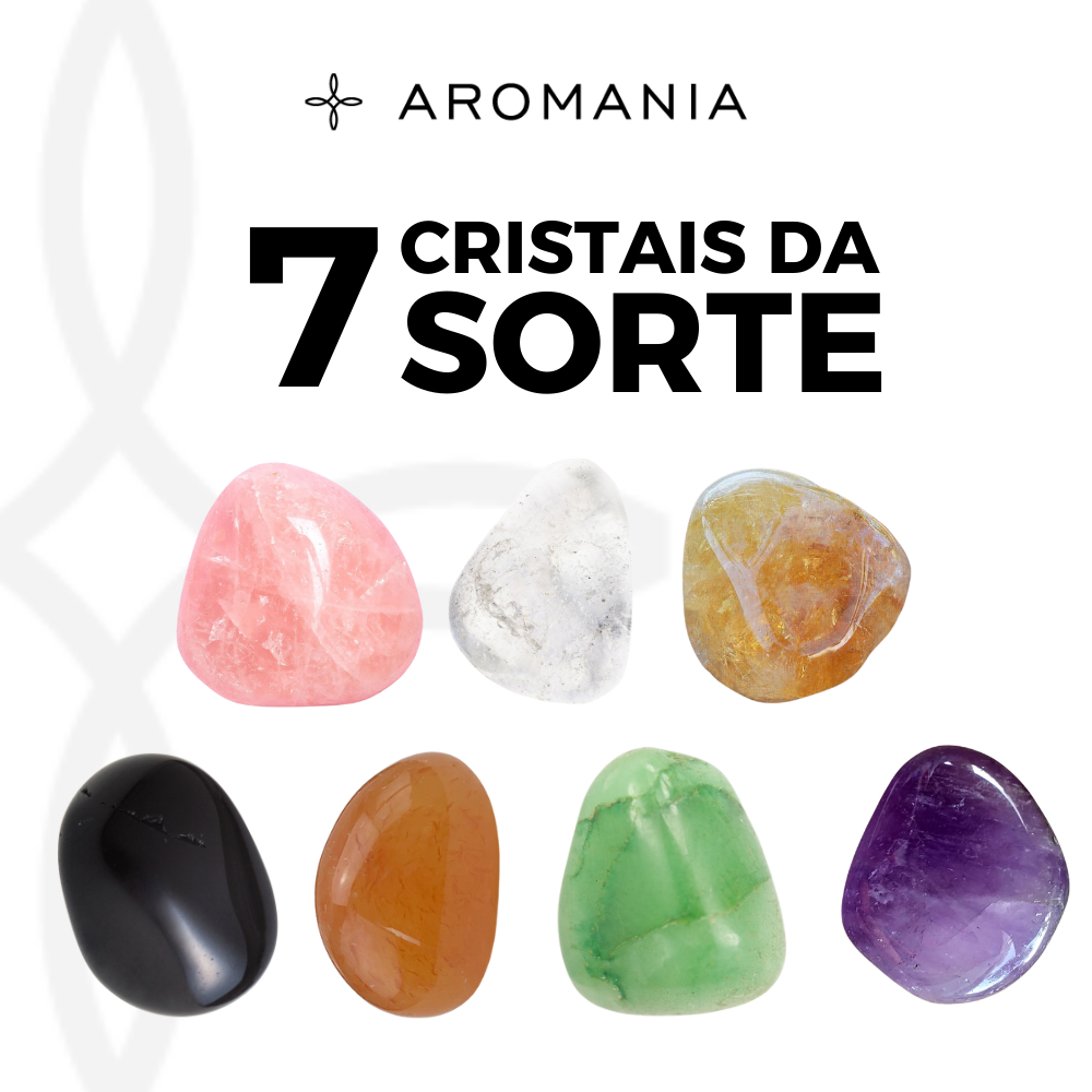 Kit Cristais 07 Unidades Sorte e Boas Vibrações - Cristais da Sorte ...