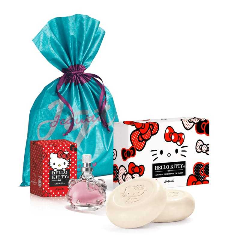 Kit Hello Kit Estilosa (Deo Colônia 25ml+dois sabonetes e sacolinha de ...