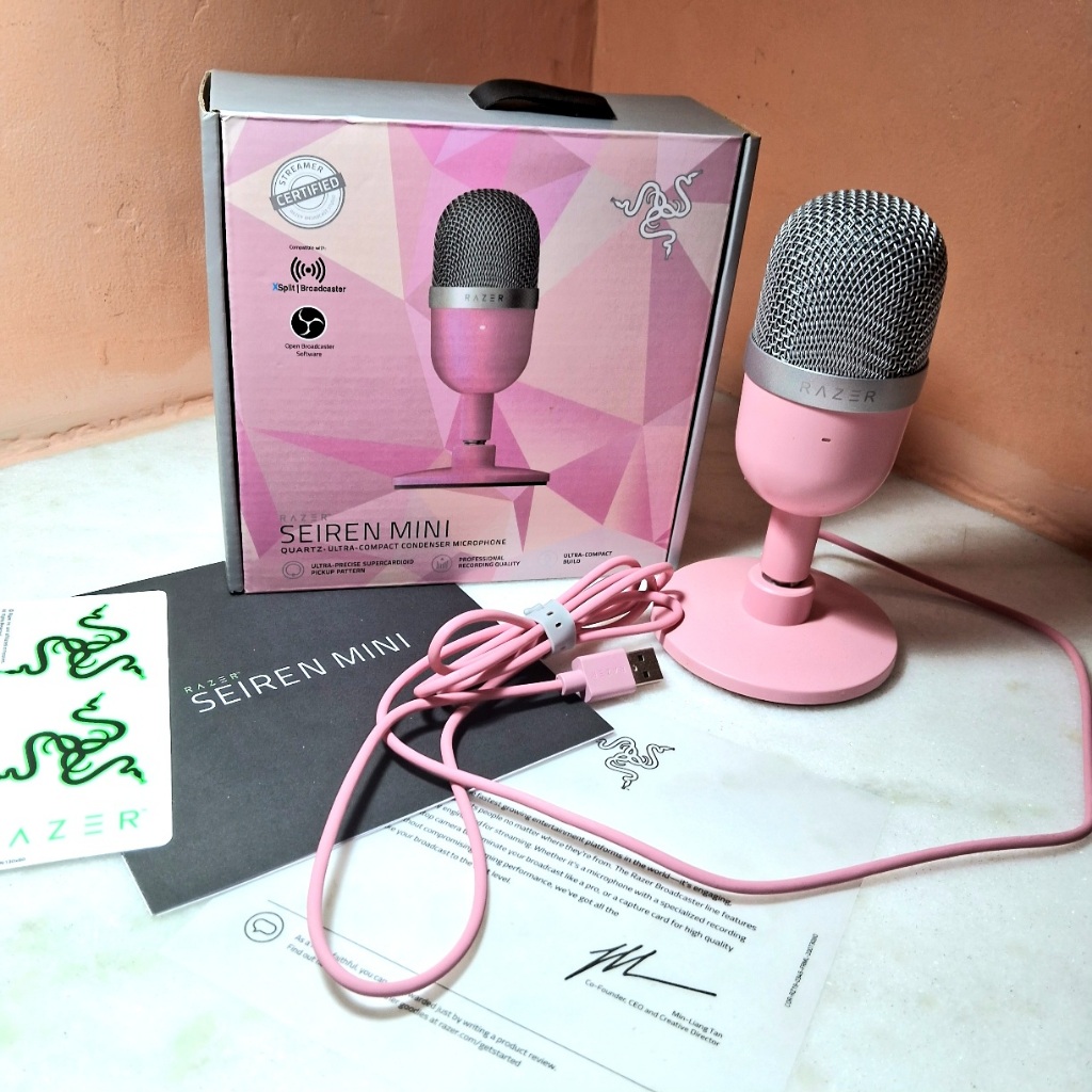 Microfone Original Razer Seiren Mini Condensador Supercardióide cor ...