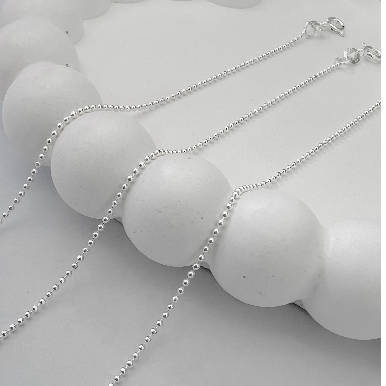 Pulseira Feminina Delicada Bolinhas em Prata 925 19cm | Shopee Brasil