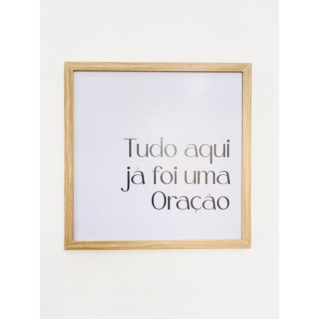 Quadro para caixa de luz resina 43x43 Tudo aqui já foi uma oração (de ...
