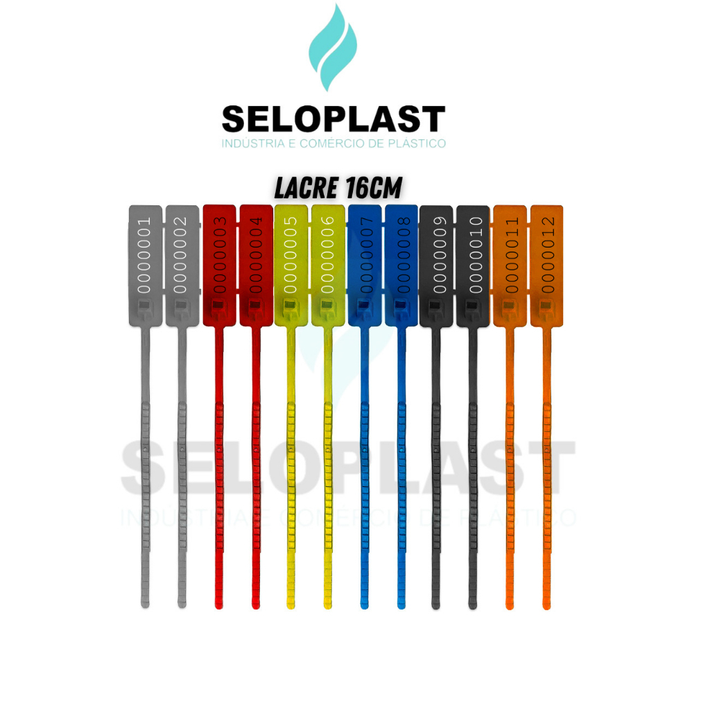100 Lacre de Segurança Numerado 16cm Lacre numerado Lacres ...