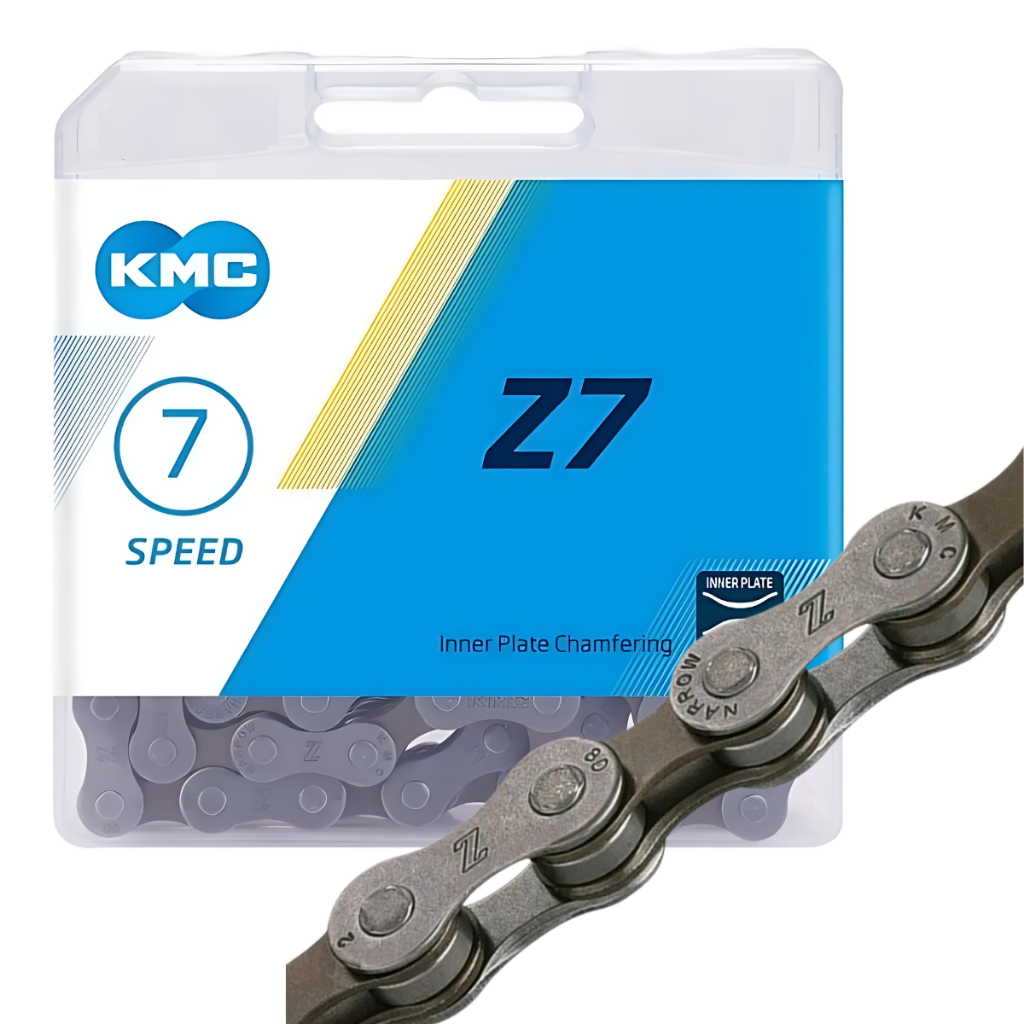 Corrente KMC Z7 7 Velocidades Original 116 Elos Mountain Bike Speed MTB ...