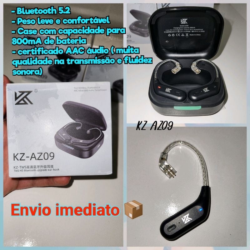 KZ AZ09 lacrados Módulo Bluetooth para fones | Shopee Brasil