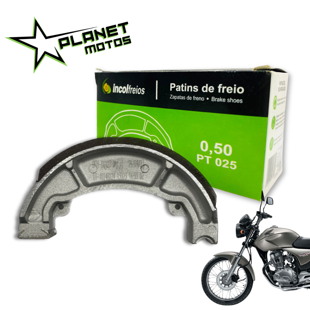 Patim de Freio Titan 150 / Titan 2000 / Twister / Bros 125 Incol Freios ...