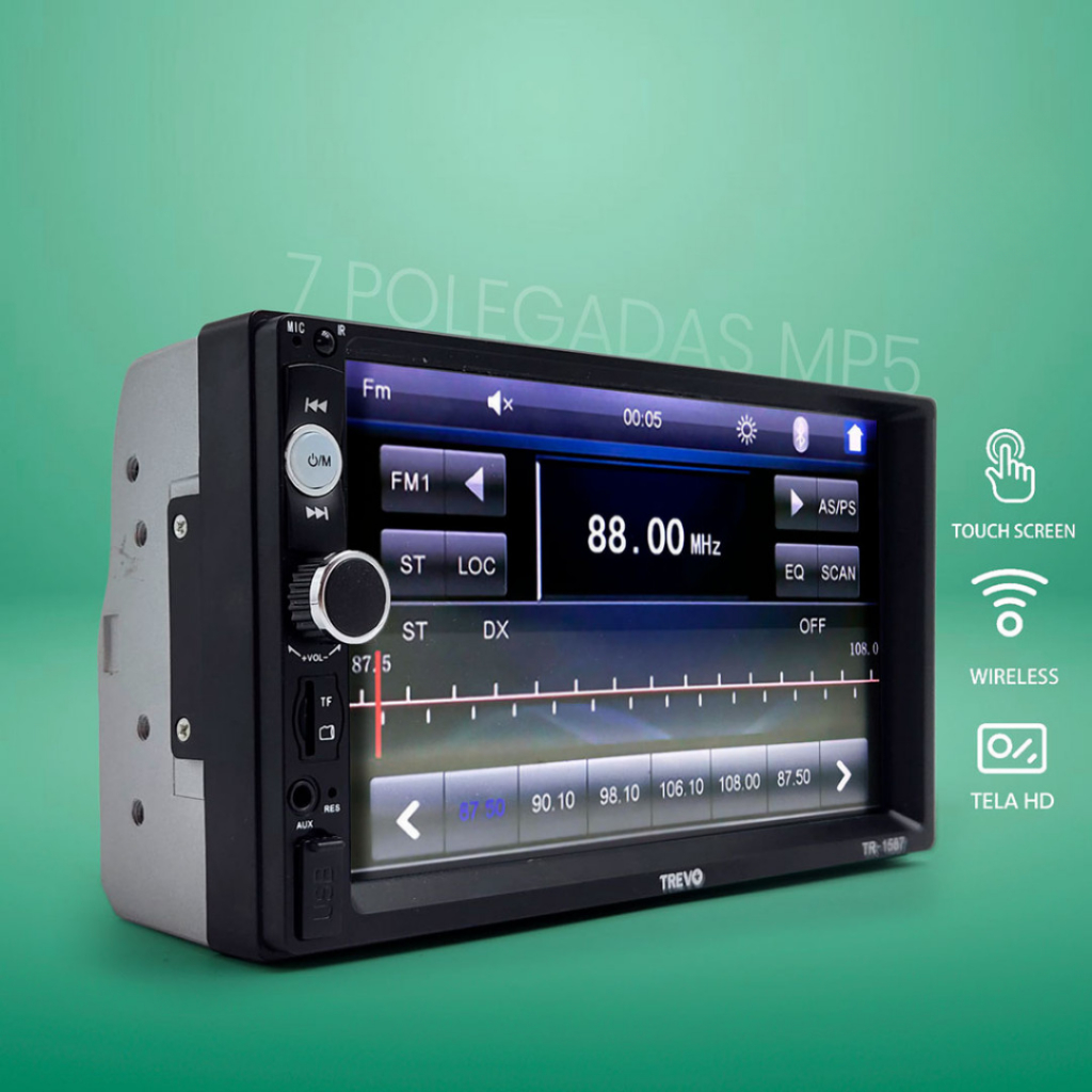 Dvd Automotivo 2 Din Central Multimidia Mp5 Bluetooth Usb Sd Tela 7 Hd Espelhamento | Shopee Brasil