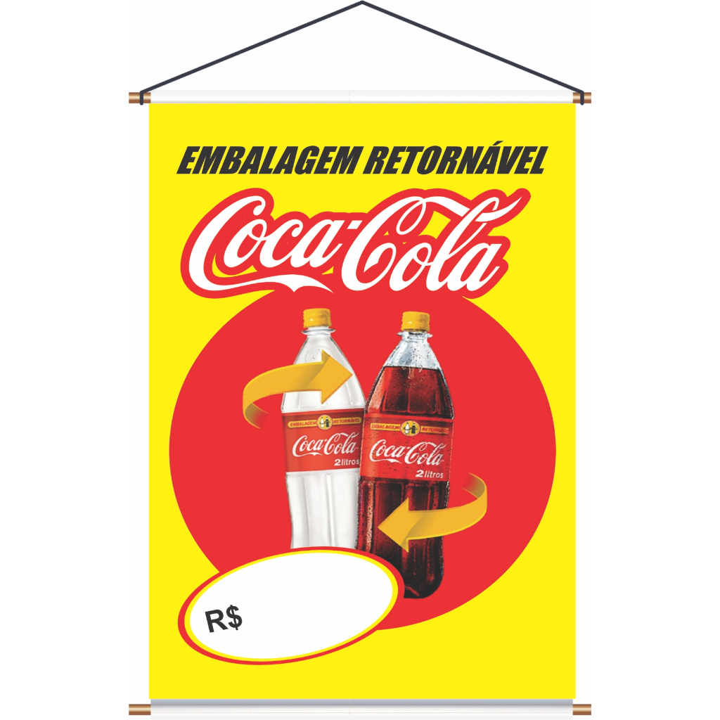 Banner Coca-Cola Retornável Arte pronta | Shopee Brasil