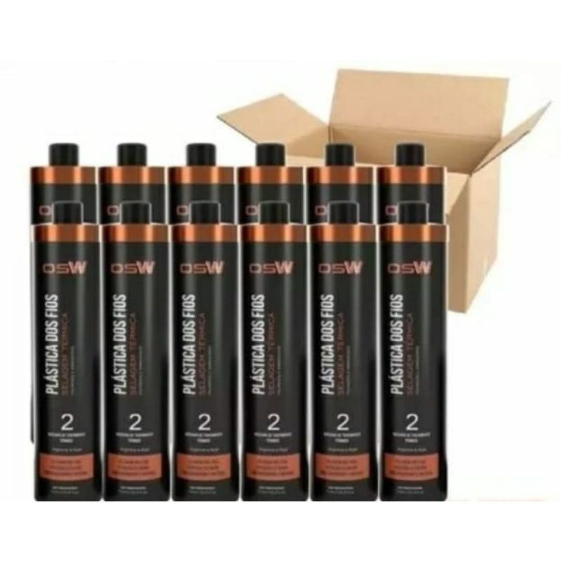 kit 12 progressiva osw original alisa todos os cabelos | Shopee Brasil