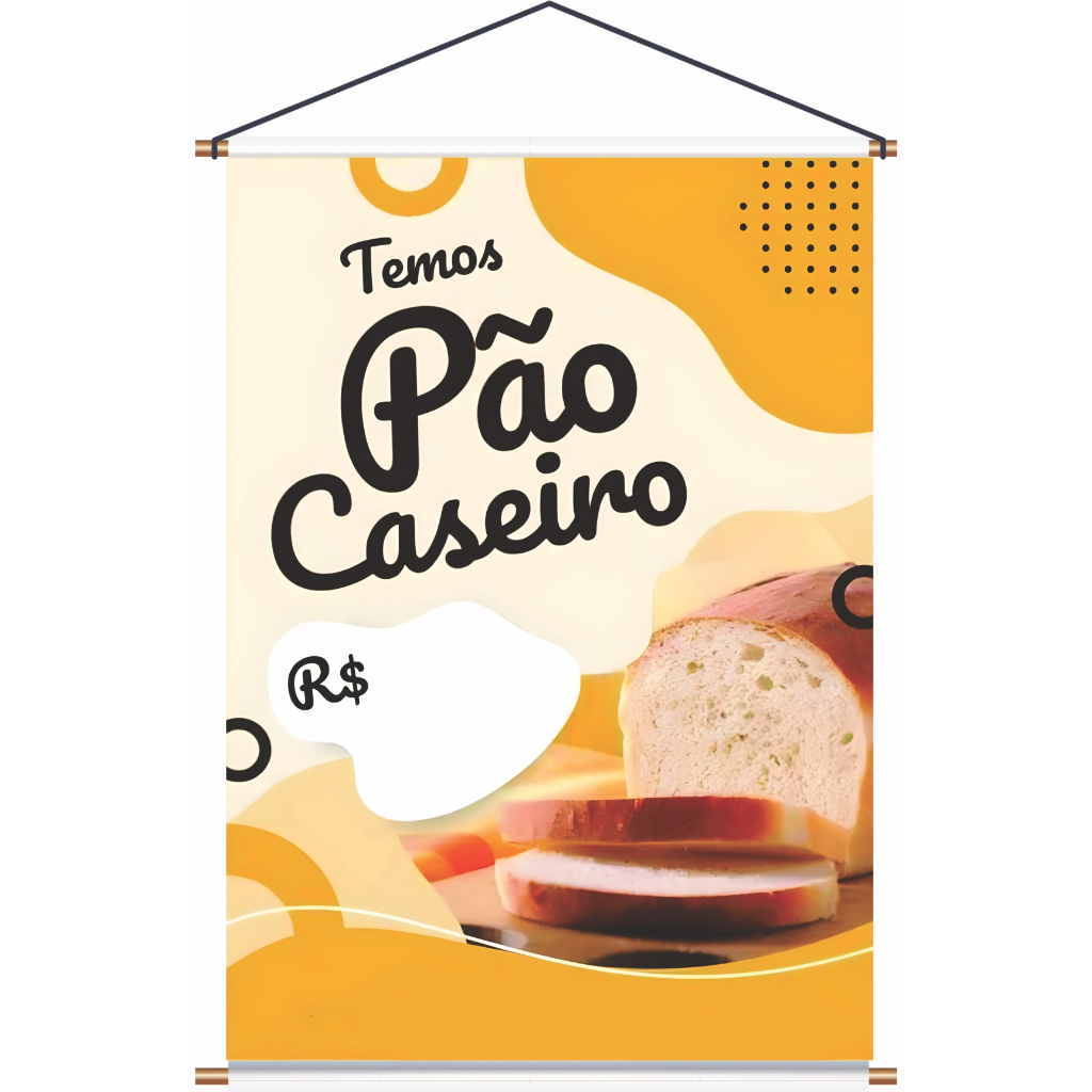 Banner Pão Caseiro Arte pronta | Shopee Brasil