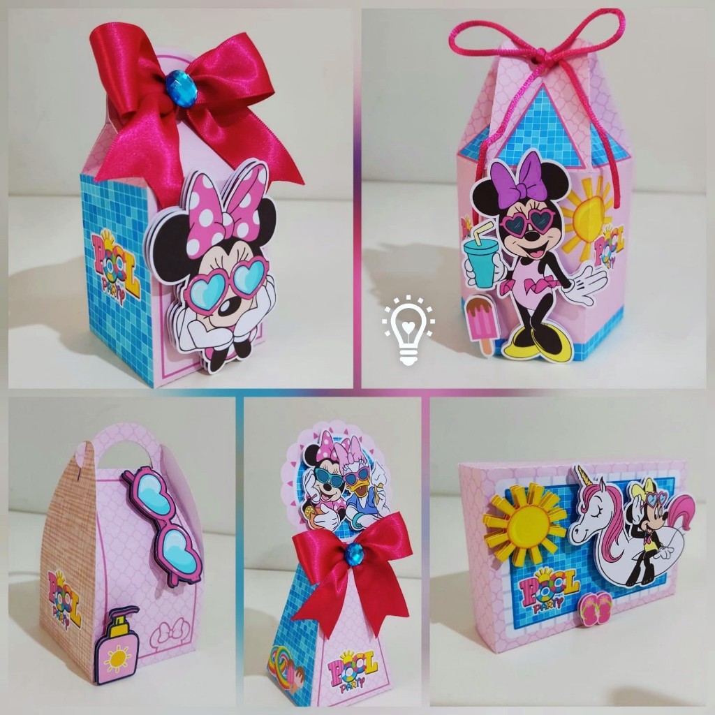 KIT MINNIE POOL PARTY, PEGUE E MONTE LEMBRANCINHAS PERSONALIZADAS PARA ...