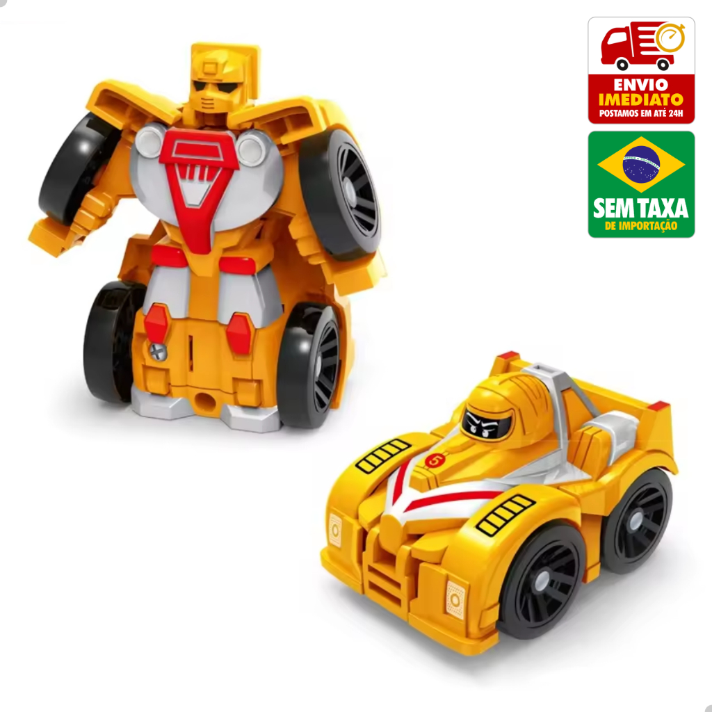 Brinquedo Mecha Robô Transformer Vira Carro Carrinho Plastico Q-Style ...