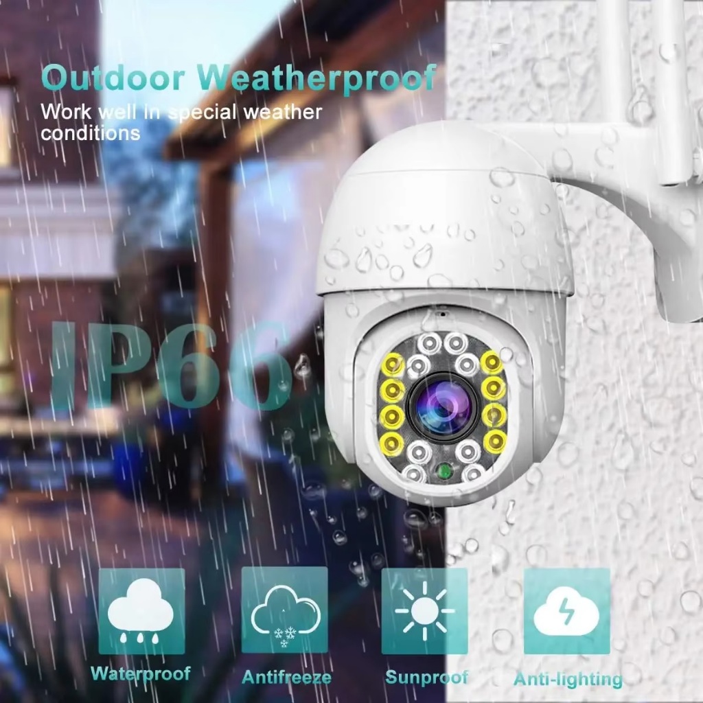 Câmera Dome Wi-Fi Externa IP66 Full HD 1080p Visão Noturna Resistente ...