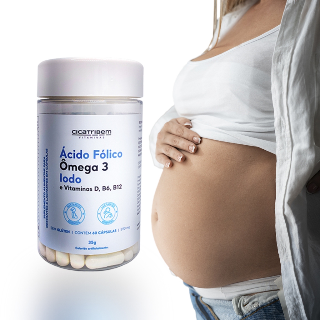 Multivitamínico Ácido Fólico, Ômega 3, Iodo e Vitaminas Para Grávida ...