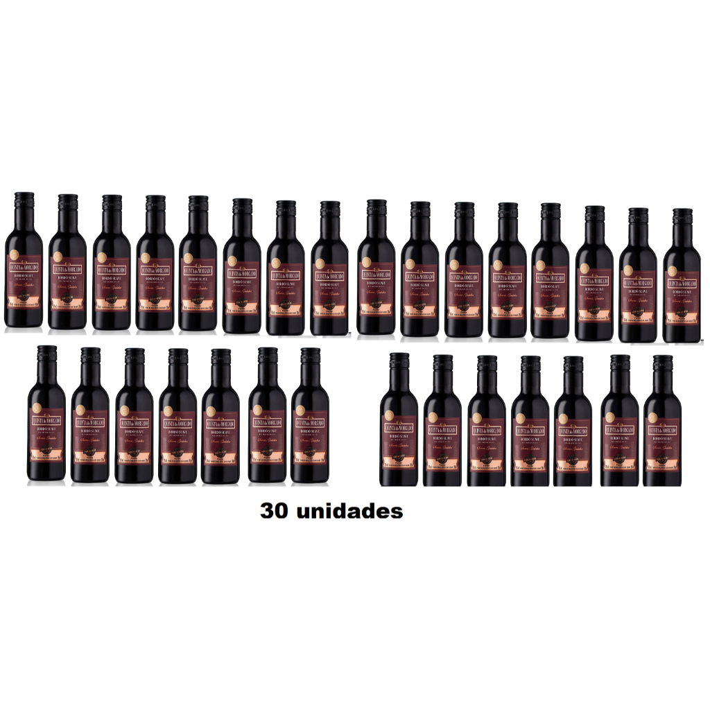 Mini Vinho De Mesa Quinta Do Morgado Suave 245ml Kit com 30 unidades | Shopee Brasil
