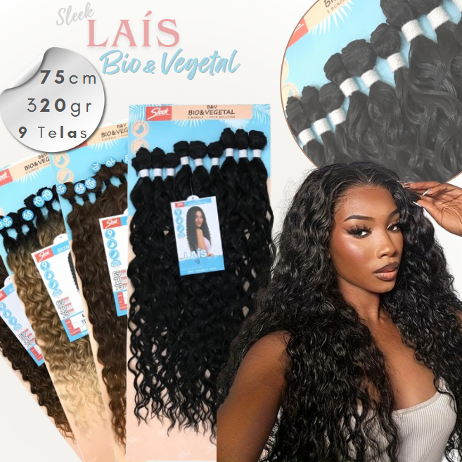 Cabelo Cacheado Bio Vegetal Cacheado Lais Rebecca Sleek 75cm 320gr | Shopee Brasil