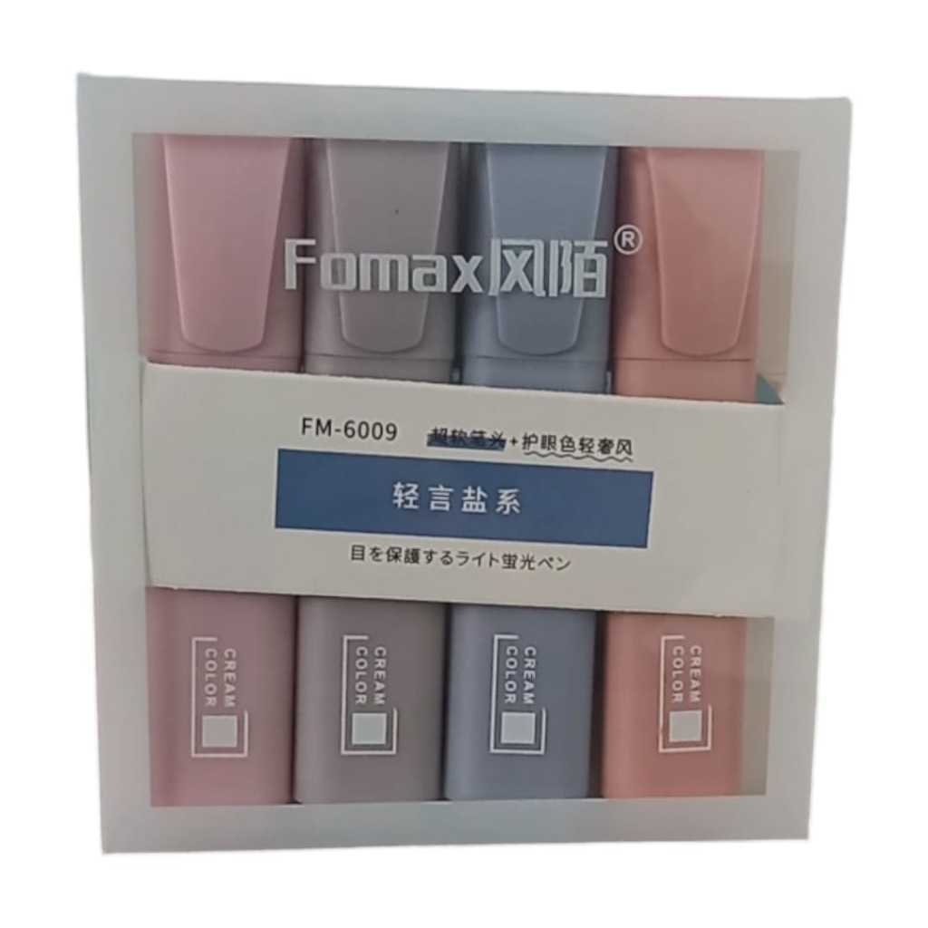 Caixa com 4x Marca-Textos Pasteis Olhoes Protetor- Fomax FM6009 | Shopee Brasil