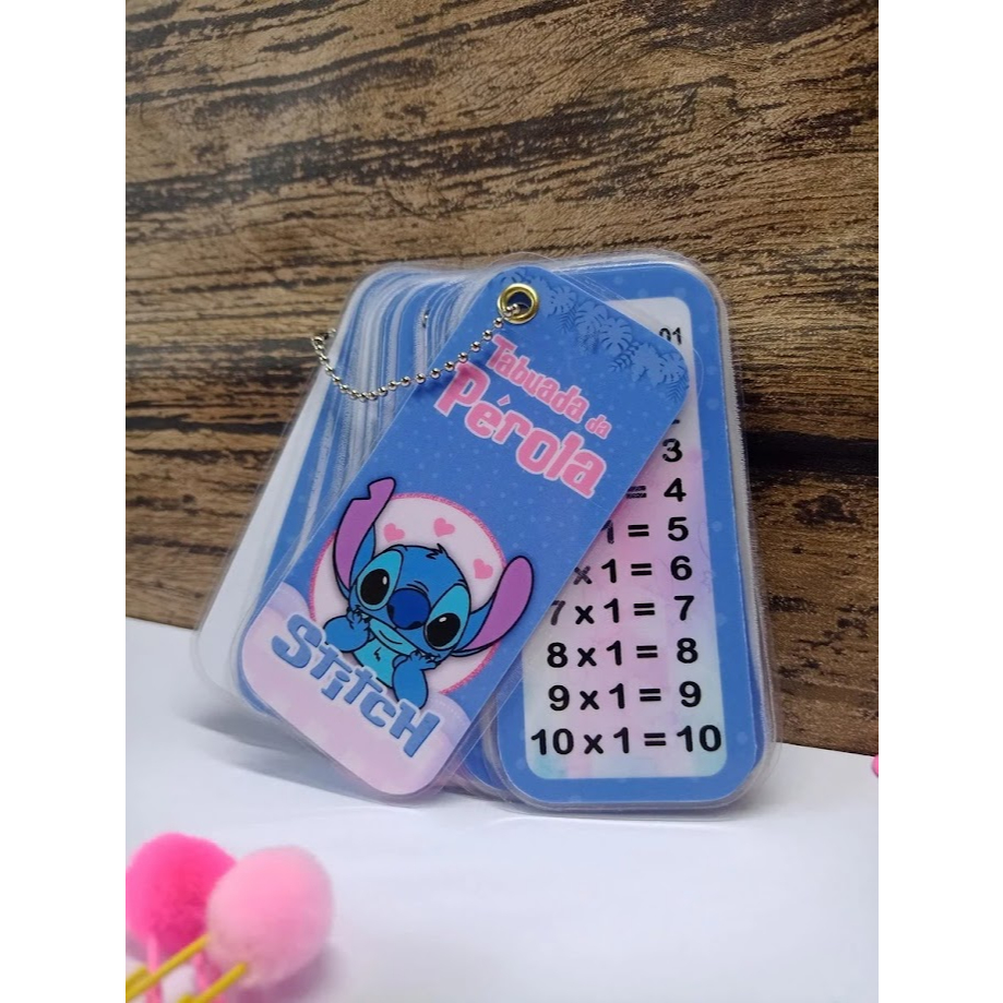 Tabuada Personalizada com 3 Operações (stitch) | Shopee Brasil