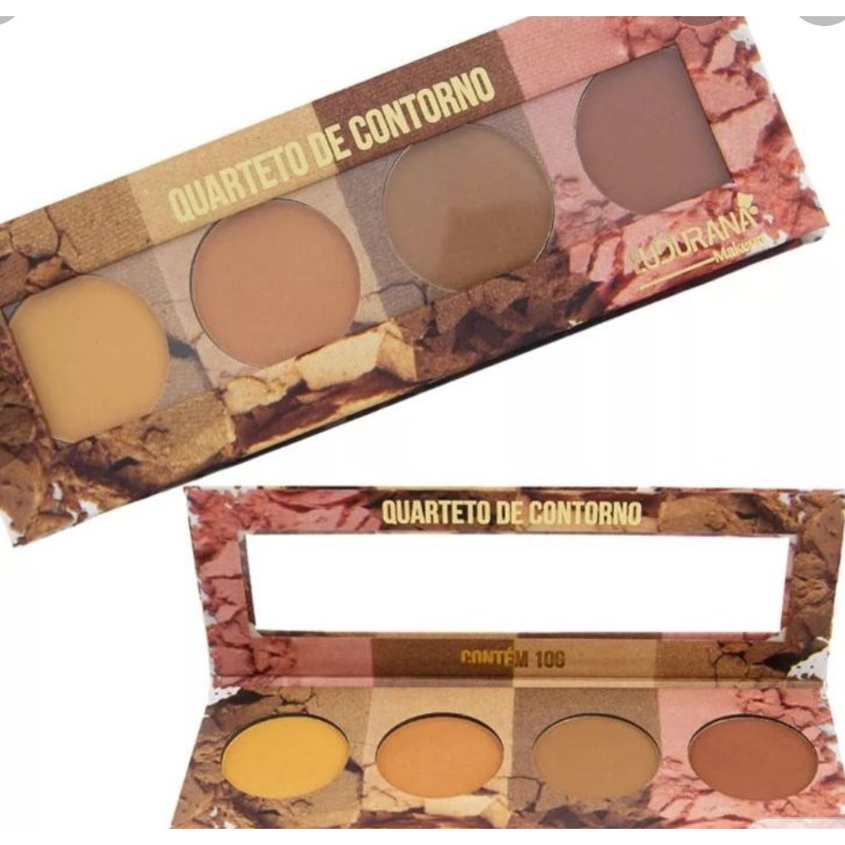 Paleta De Contorno Facial Quarteto Ludurana | Shopee Brasil