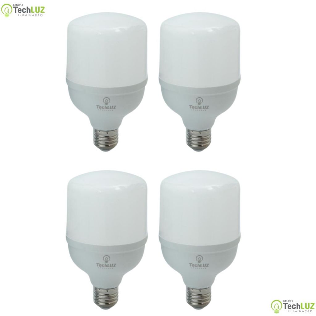 Kit 4 Lâmpadas Led 50W Bulbo 6500k Branco Frio E27 Bivolt Inmetro Econômica | Shopee Brasil