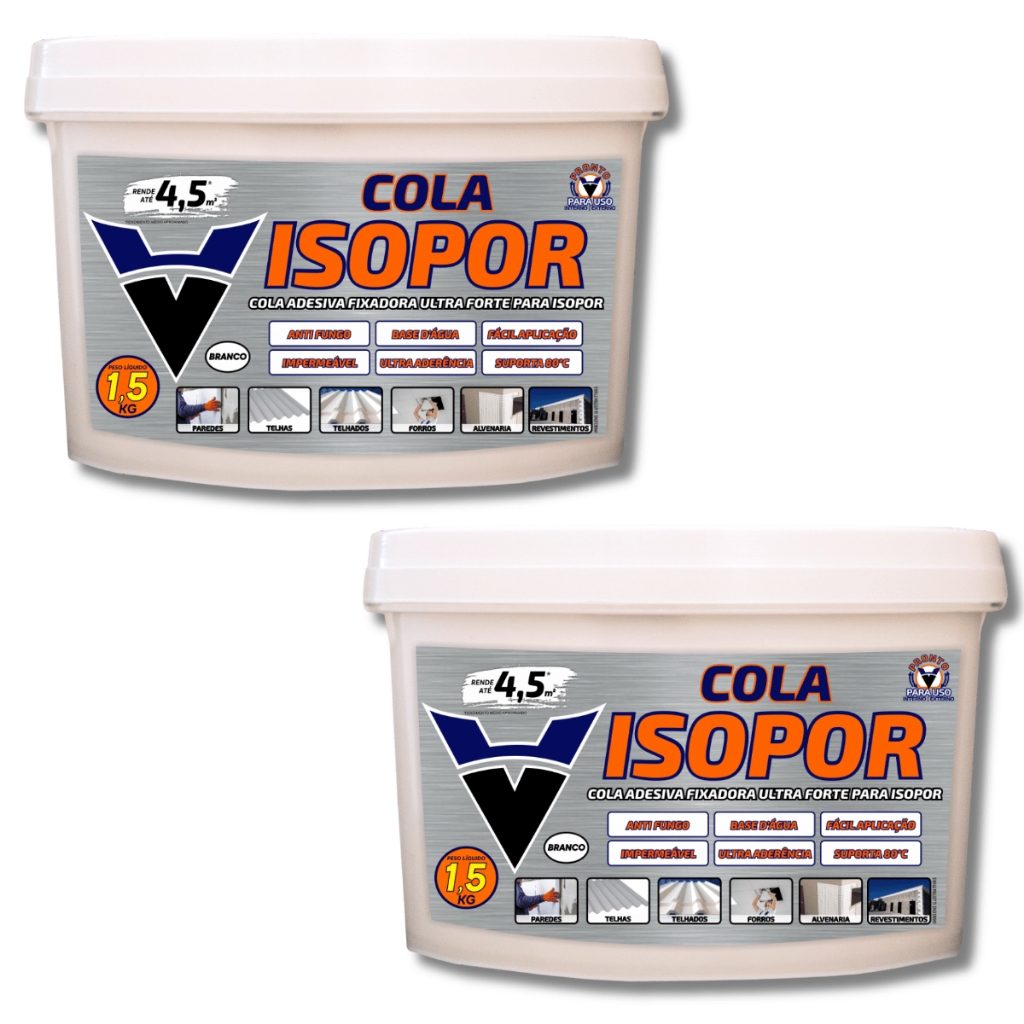 Melhor produto p/ colar Isopor em forros, telhados, paredes kit 2 ...