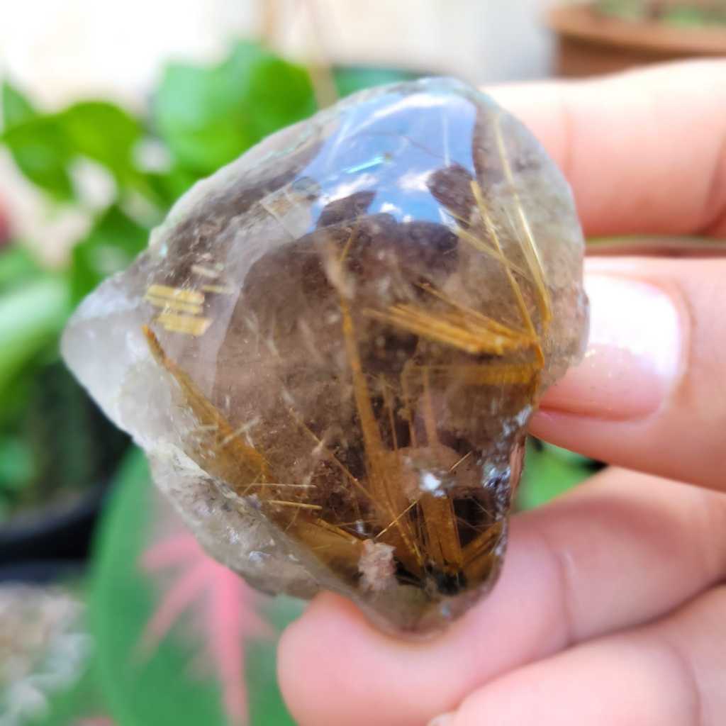 quartzo com rutilo. | Shopee Brasil