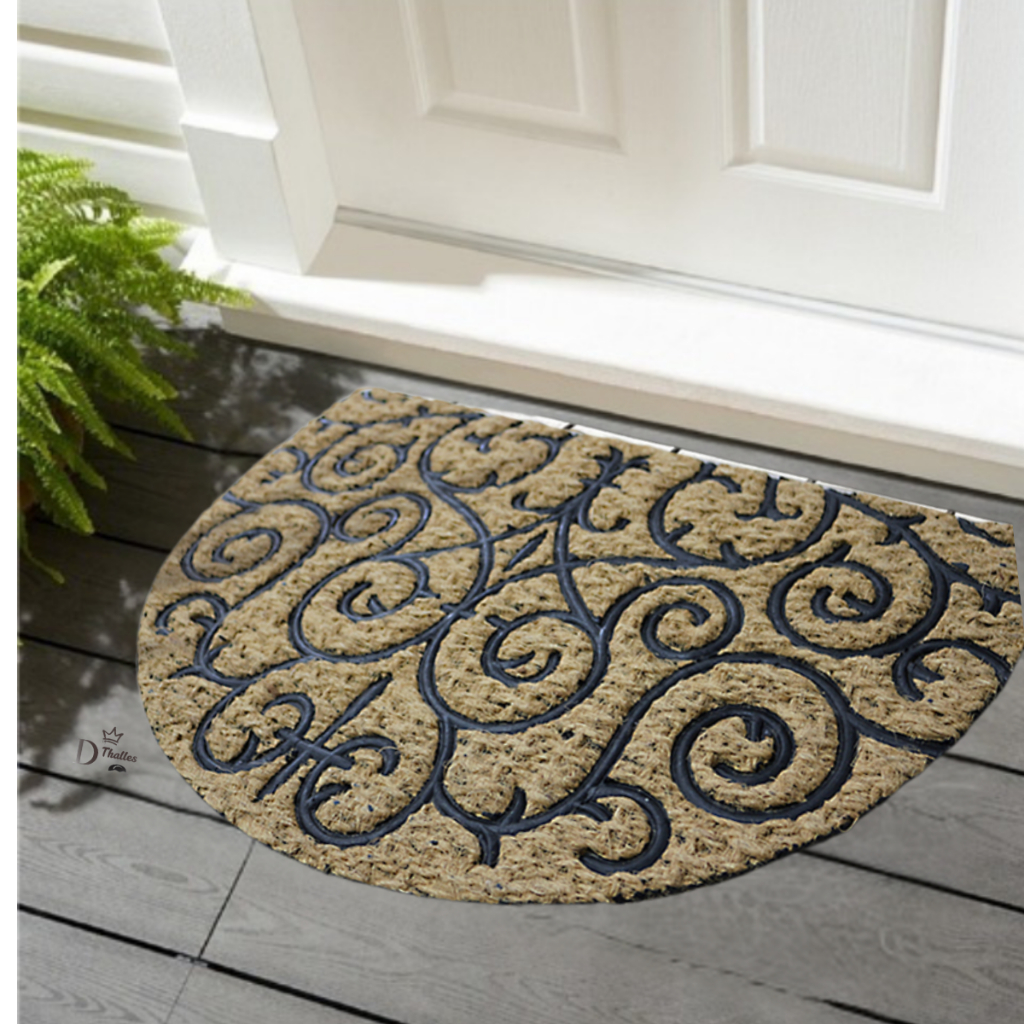 Tapete Capacho Fibra de Coco 40x60 Antiderrapante Meia Lua | Shopee Brasil