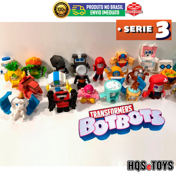 Bonecos Transformers Botbots diversos modelos Série 3 cor Laranja ...