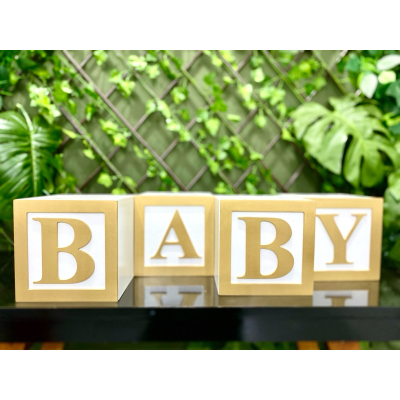 CUBO BABY DECORAÇÃO 3 CORES EM 1 PARA FESTA ELEGANTE LUXO TRÊS CORES ...