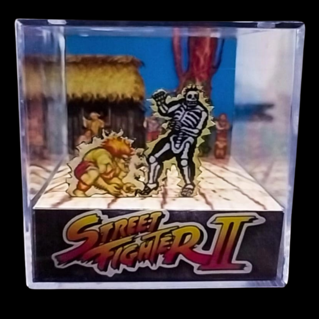 Blanka Zangief Street Fighter 2 Cubo Dioarama Ken Ryu Bison Vega Snes ...