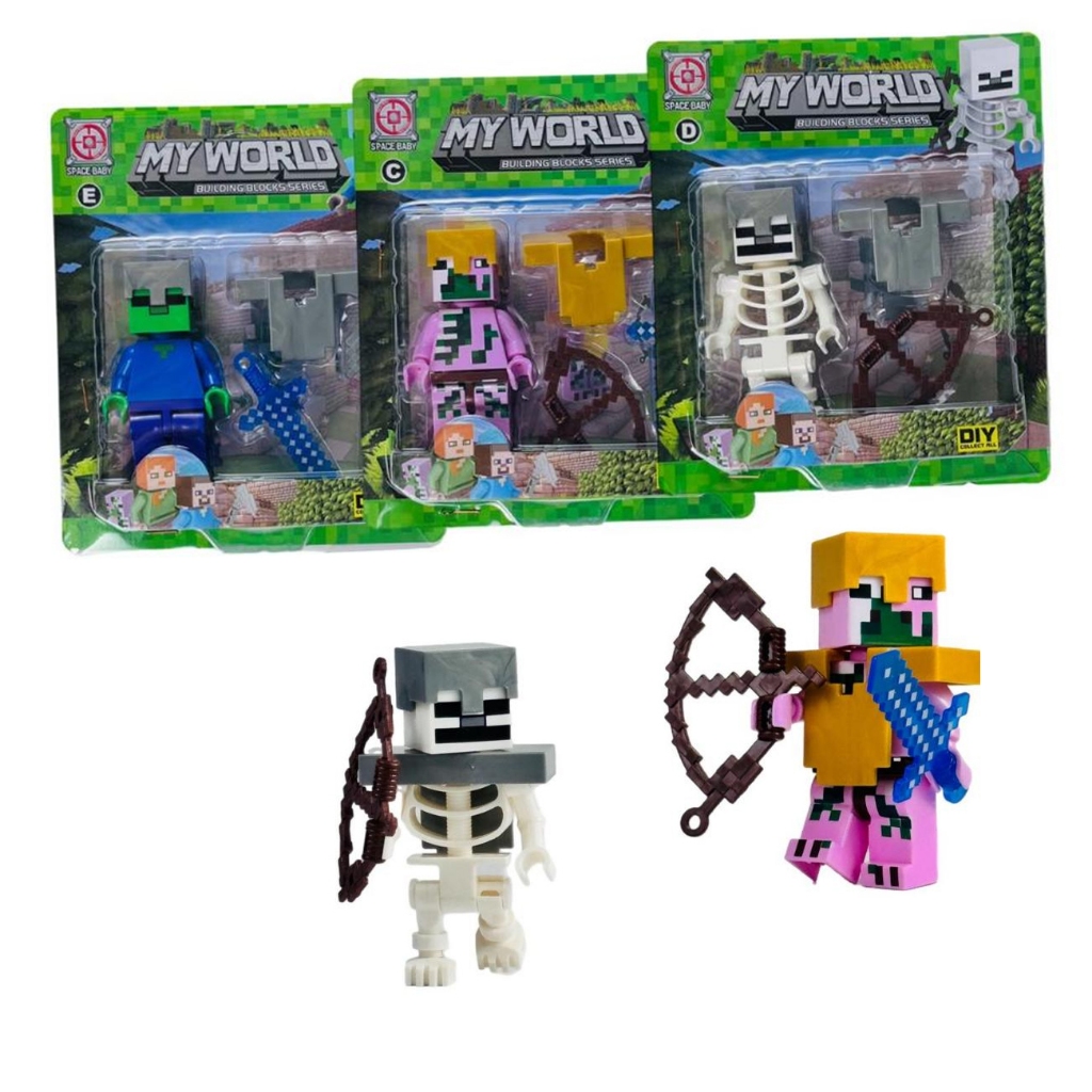 Bloco de Montar My Word Tipo Lego e Minecraft Oferta Promoção Brinquedo ...