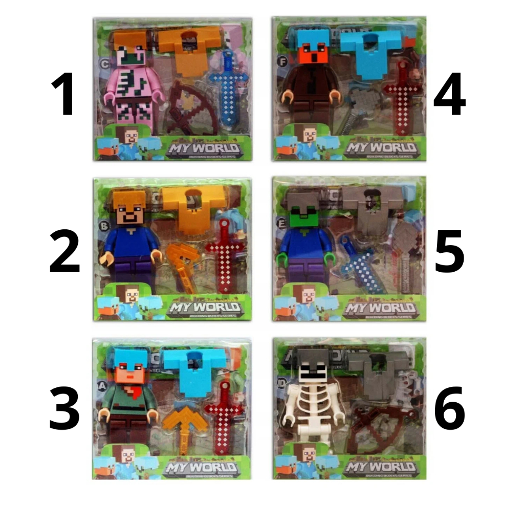 Bloco de Montar My Word Tipo Lego e Minecraft Oferta Promoção Brinquedo ...