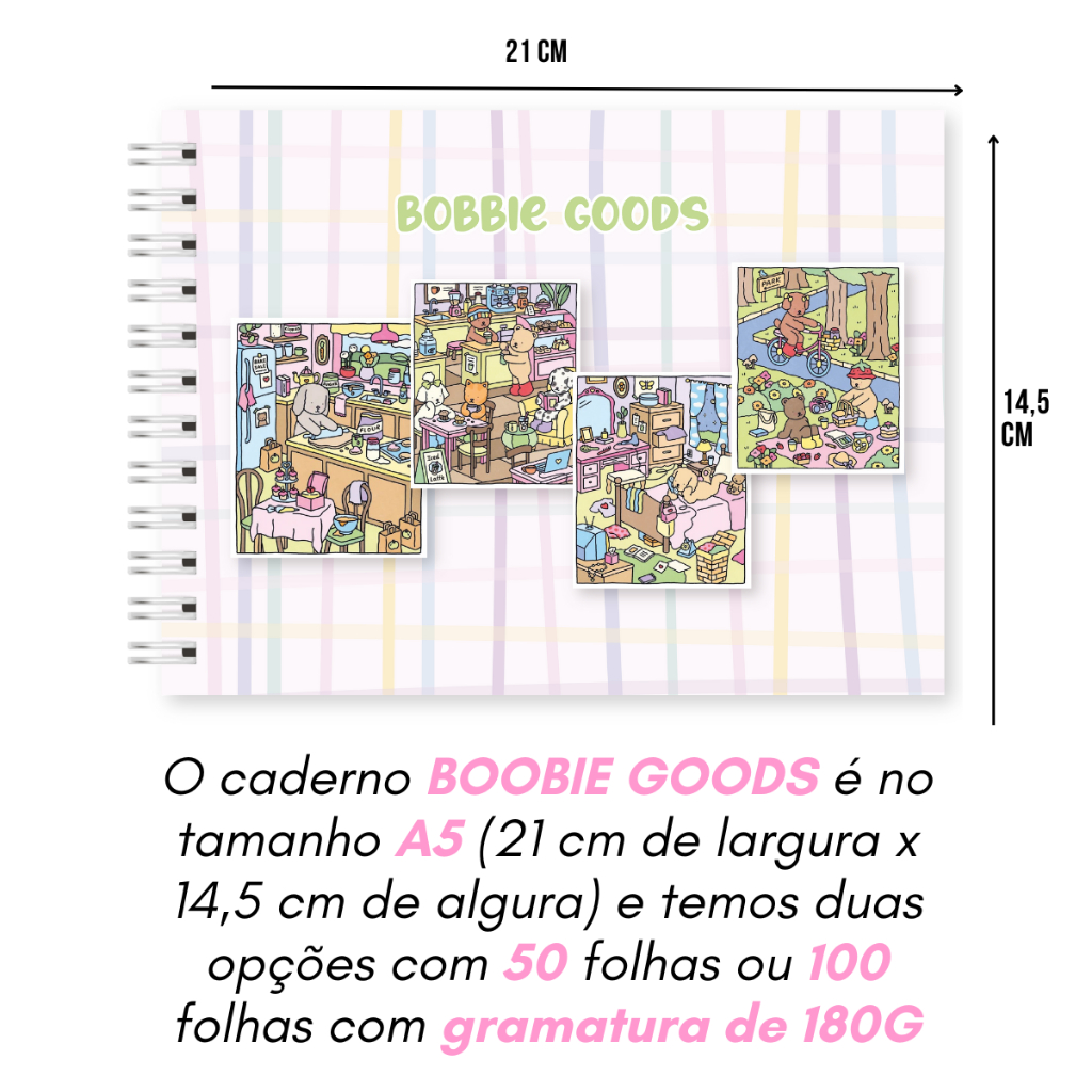 Livro de Colorir Bobbie Goods 100 Folhas ou 50 Folhas 180Gramatura ...