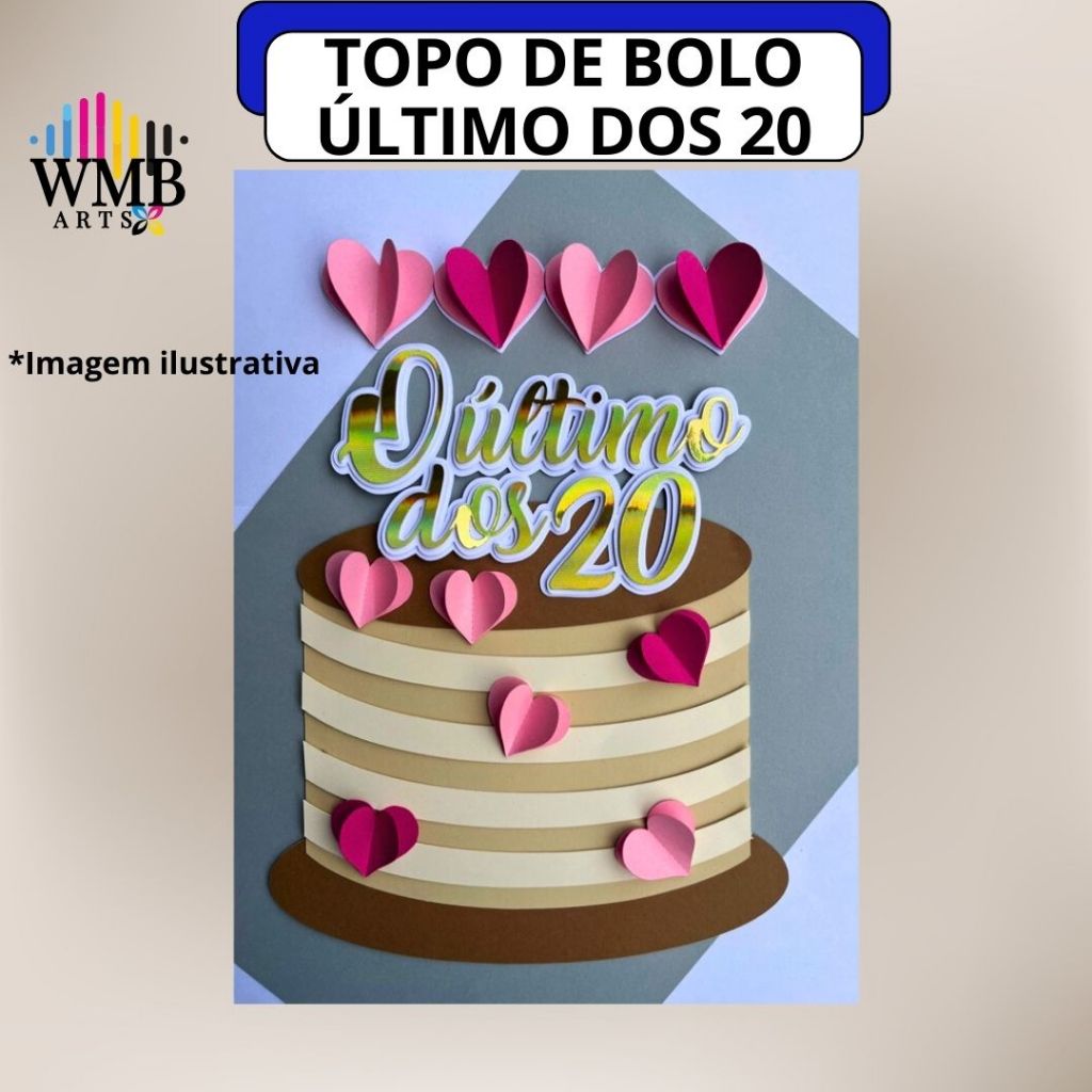 Topper Para Bolo Topo De Bolo Personalizado 29 Anos Último Dos 20 Festa ...