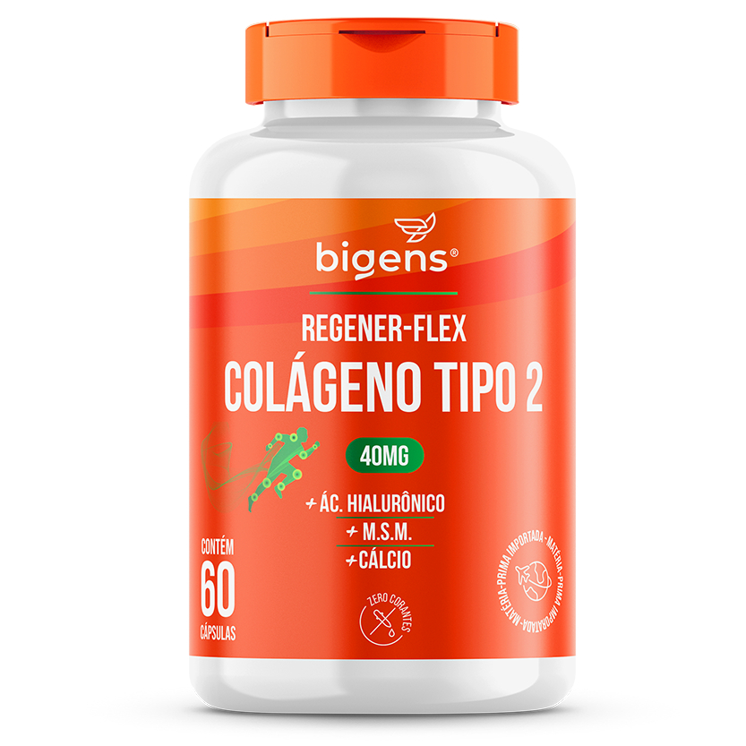 BIGENS REGENER FLEX COLÁGENO TIPO II 60 CAPS | Shopee Brasil