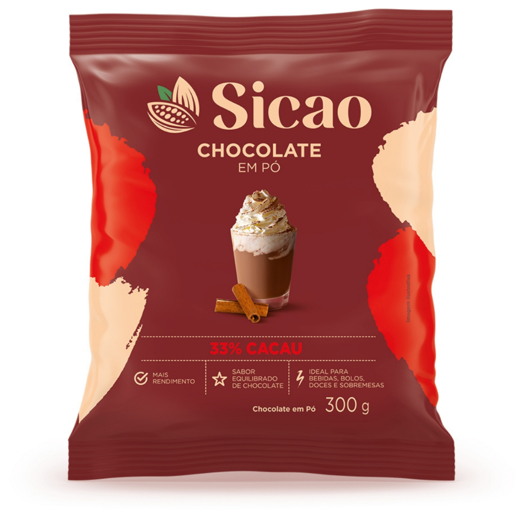 Chocolate em Pó 33% Cacau 300g Sicao | Shopee Brasil