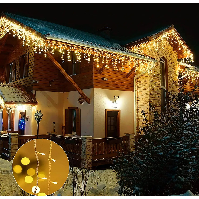 Pisca Pisca Área Externa Cascata de Natal em 400 Led 10 metros Branco ...