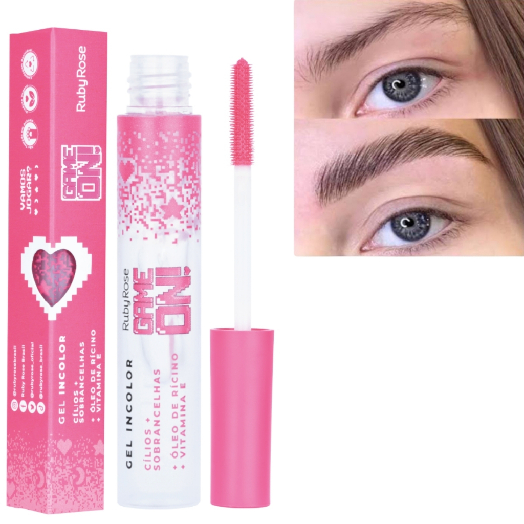 Gel Incolor Game On Cílios E Sobrancelhas Ruby Rose Hidratante | Shopee ...