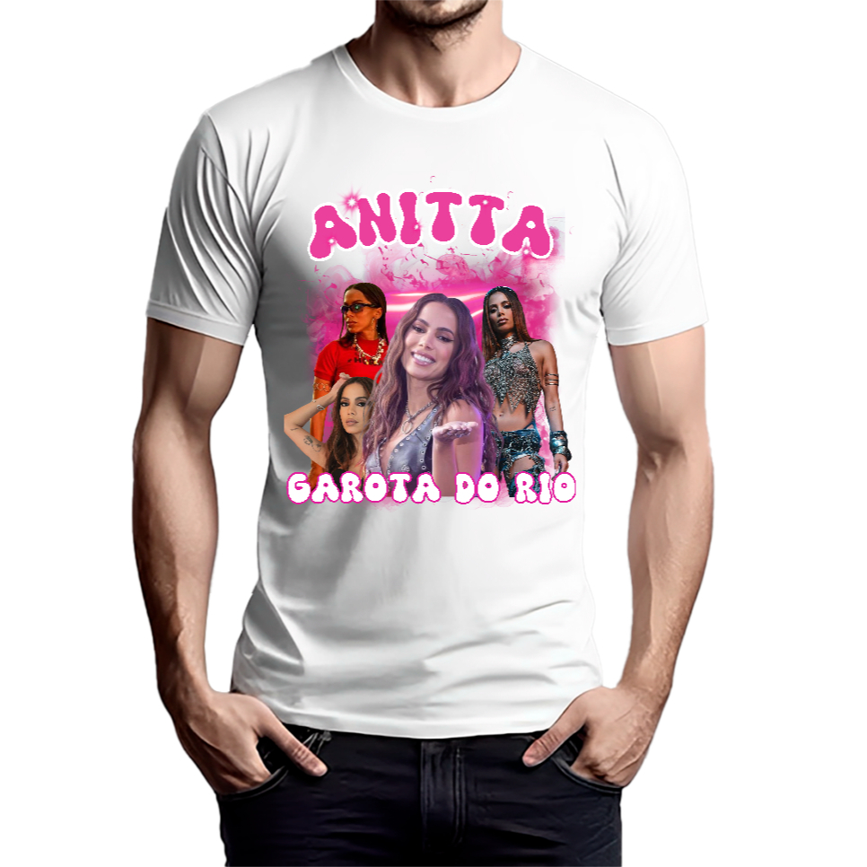 Camiseta Unisex Anitta Diva Garota do Rio Tendencia 2024 Blusa 100% Algodão | Shopee Brasil