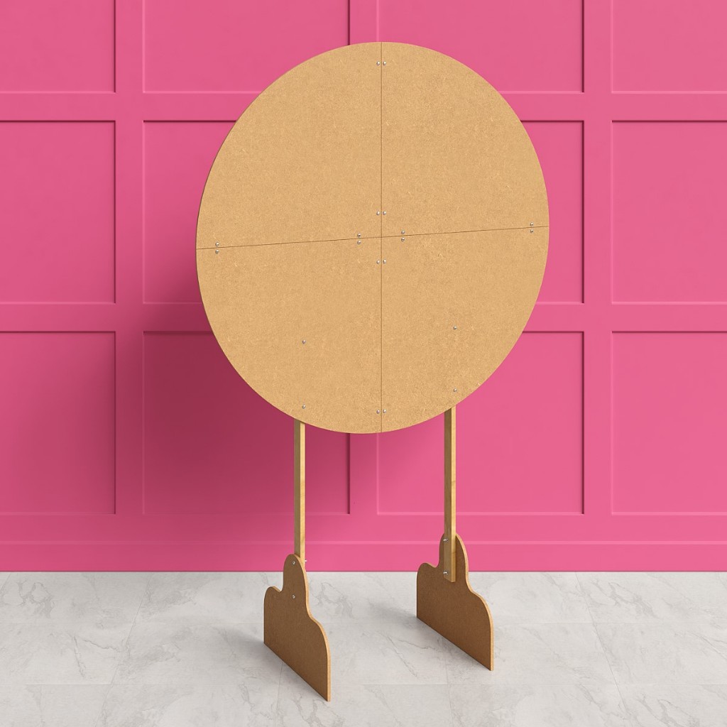 Painel Redondo de Festa Desmontável Liso Mdf Cru | Shopee Brasil