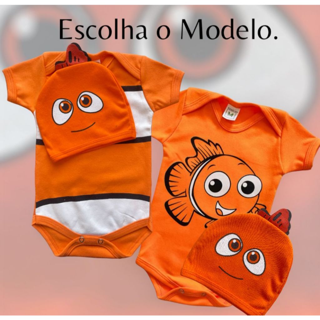 Kit Body Com Toquinha - Nemo - ESCOLHA | Shopee Brasil