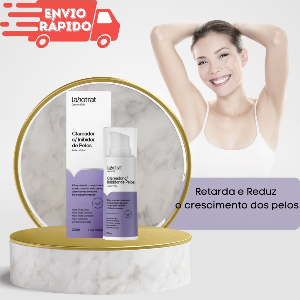 Clareador com Inibidor de Pelos Labotrat 30ml Sérum Corporal Reduz e ...