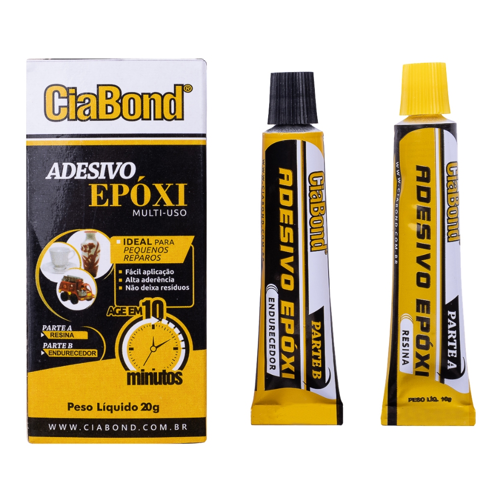 Adesivo Cola Epóxi 20g Resina Endurecedor - 10min Ciabond | Shopee Brasil